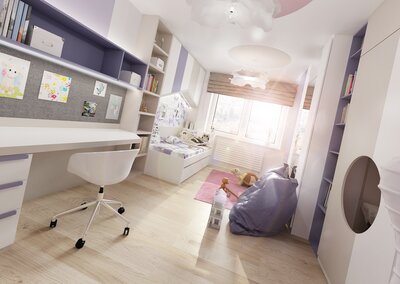 Dívčí pokoje s tajným průchodem | AŤÁK DESIGN