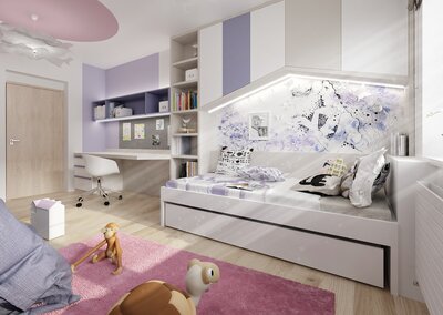 Dívčí pokoje s tajným průchodem | AŤÁK DESIGN