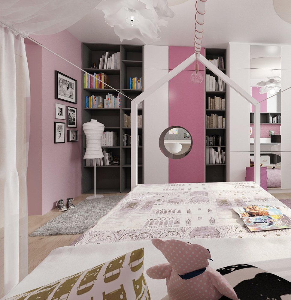Dívčí pokoje s tajným průchodem | AŤÁK DESIGN